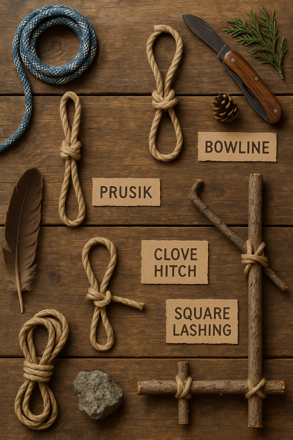 Nœuds Bushcraft Essentiels | Guide Expert | Le Montagnard Outdoor